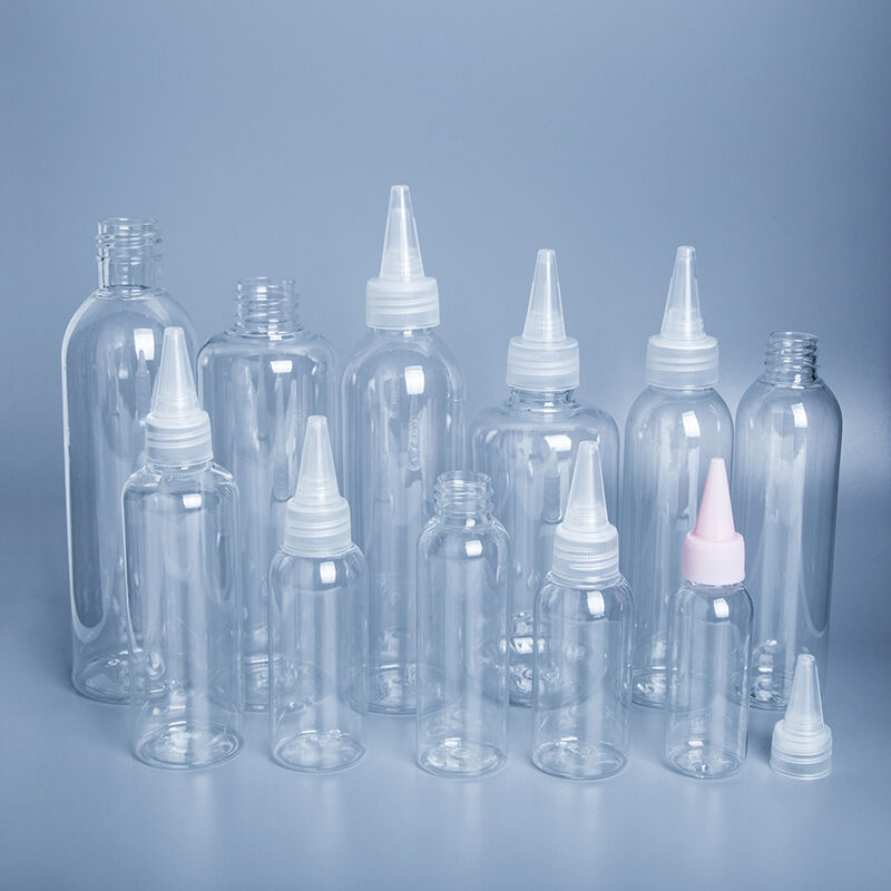 Clear Plastic Hair Oil Squeeze Applicator Packaging Bottle with Pointed Dispensing Cap, China ...